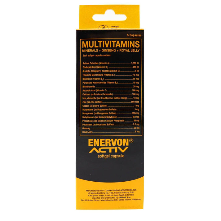 Enervon Activ (Multivitamins + Minerals + Ginseng + Royal Jelly) – THOG ...